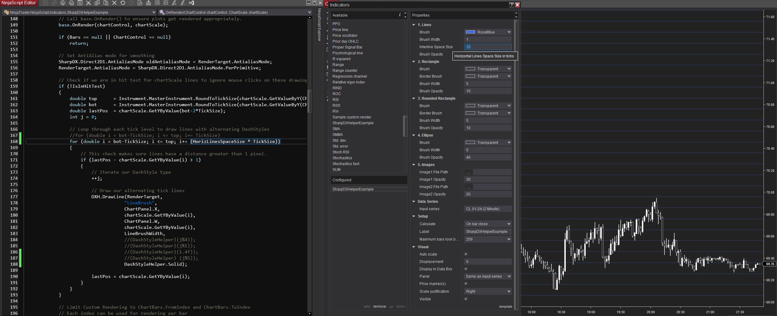 _CustomHorizontalLinesSpace Addon - NinjaTrader Ecosystem