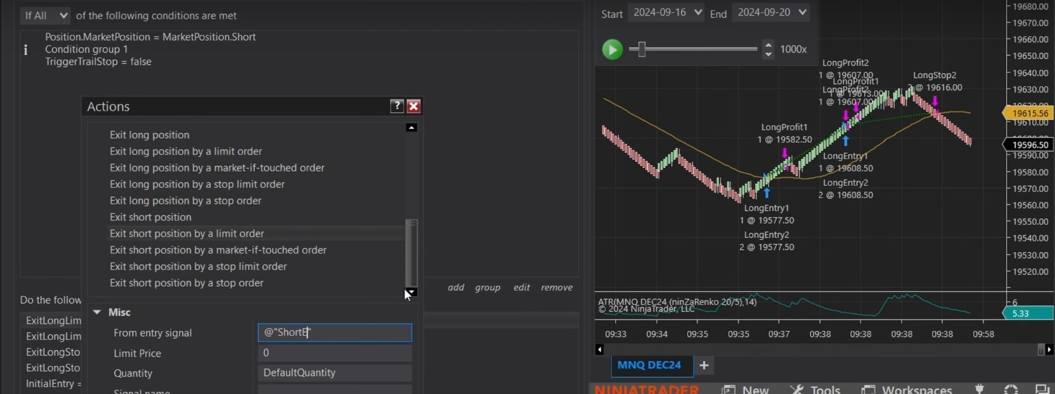 ATR Target(s), Stop Loss, Trail Stop - Strategy Builder - NinjaTrader Ecosystem